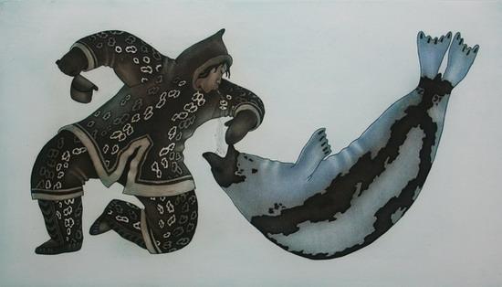 Germaine Arnaktauyok, artiste inuit originaire d’Igloolik, Nunavut ...